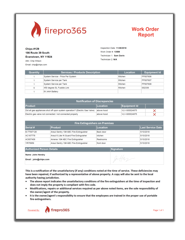 Inspection Reporting | Features | firepro365 | Fire Inspection Software
